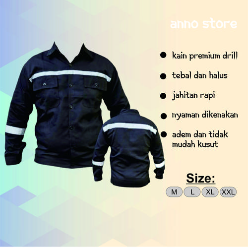 Jual SERAGAM SAFETY K3 PROYEK LENGAN PANJANG KEMEJA SAFETY K3 PABRIK ...
