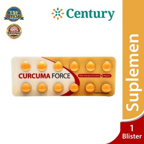 Promo CURCUMA FORCE 1 BLISTER ISI 12 TABLET/CURCUMA/TEMULAWAK/DAYA ...