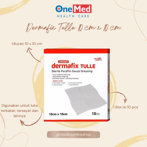 Jual Dermafix Tulle 10 x 10 Cm Sterile Paraffin Gauze Onemed Box Isi 10 ...