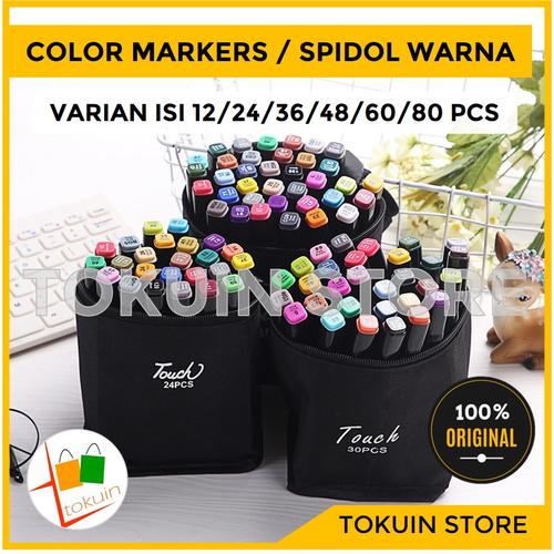 Jual Spidol Warna Warni Art Brush Color Marker Pen Gambar Sketsa Touch ...