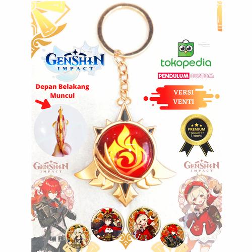 Jual Keychain Vision Genshin Impact Acrylic VERSI VENTI MONDSTADT ...