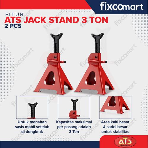 Promo ATS Dongkrak Jack Stand 3 Ton Penyangga Tahanan Mobil 1 Set 2 Pcs - Jakarta Utara ...