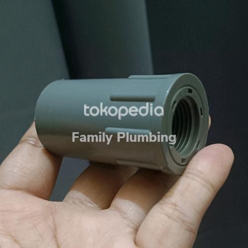 Jual SOK DRAT DALAM SDD FAUCET SOCKET PVC 1/2" x 3/4" INCH RUCIKA AW ...