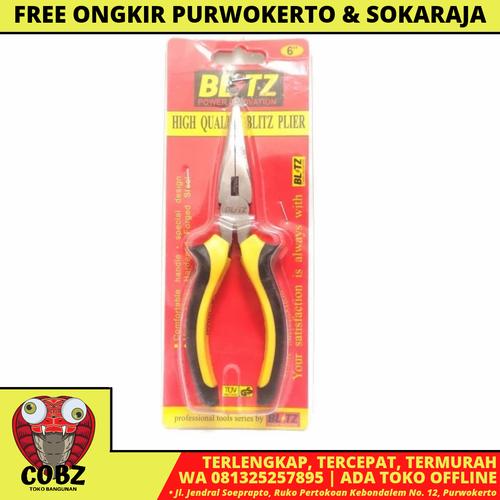Jual 6 IN / BLITZ 01 Tang Lancip Cucut Jepit Kawat Kabel Long Nose ...