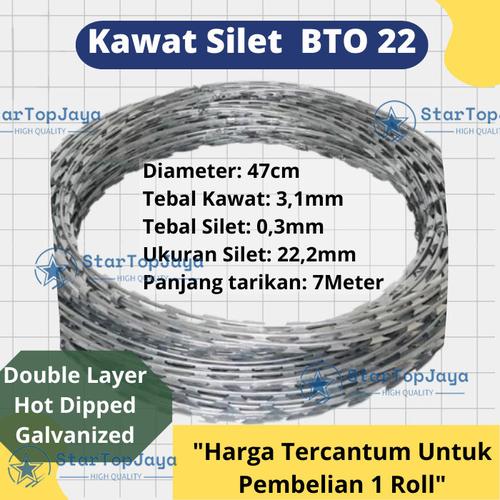 Jual Kawat Duri Silet Galvanis Pembatas Pagar Dinding Tembok Anti Karat ...