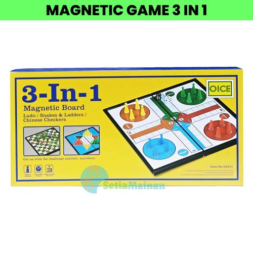 Jual Mainan Anak Magnetic Board Papan Magnet Ular Tangga Ludo Halma 3 ...