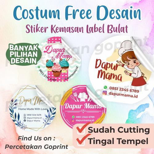 Jual Cetak Label Sticker kemasan toples kue kering Free desain - 3x3 cm ...