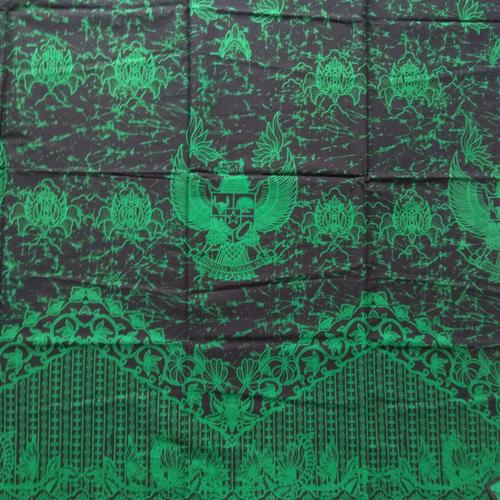 Jual kain batik motif burung garuda pancasila warna hijau hitam ...