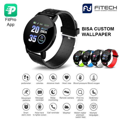 Jual FiTech 119 Plus Pro Smartwatch Fitness Tracker Bluetooth Android IOS - Kab. Sukoharjo ...