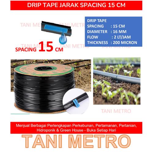 Jual Selang Drip Tape 16 mm, Emitter Jarak Spacing 15 cm. - Kab. Bekasi ...