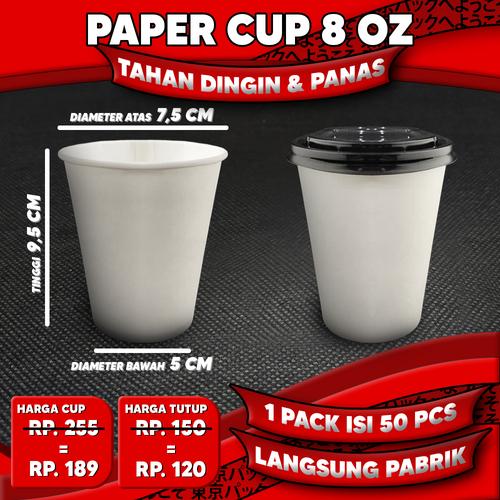 Jual Paper cup 8 oz / Gelas Kertas Kopi / Paper Cup Hot n Cold - Jakarta Timur - Tokyo Pack ...