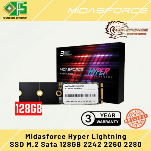 Jual SSD M.2 Sata 128 GB Midasforce Hyper Lightning | M2 2280 2242 Grs ...