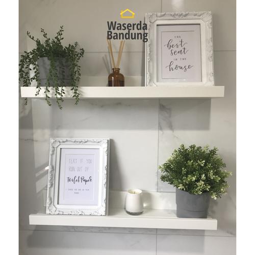 Jual Rak Dinding Ambalan Minimalis 55 cm Rak Display Foto - Kayu Pinus ...