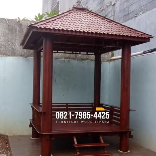 Jual gazebo saung kayu kelapa minimalis ukuran 2 x 2 meter - Kab ...