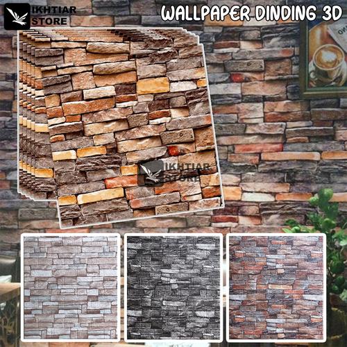 Promo Wallpaper Dinding 3D Foam 70x70cm Motif Batu Bata / Wall Foam ...