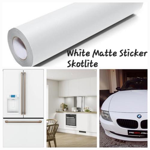 Jual Stiker Skotlite Putih doff White Matte sticker lebar 120cm - Kota ...