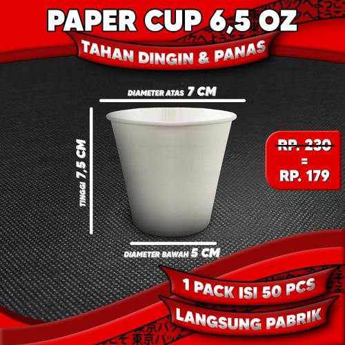 Promo Hot Cup 6.5 oz / Paper Cup 6.5 oz / Gelas Kertas Kopi Murah - 6,5 ...