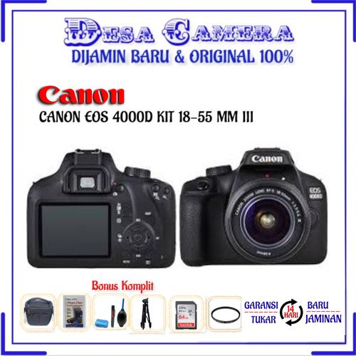 Jual Canon EOS 4000d kit 18-55mm - Standart Box - Jakarta Pusat - Desacamera | Tokopedia
