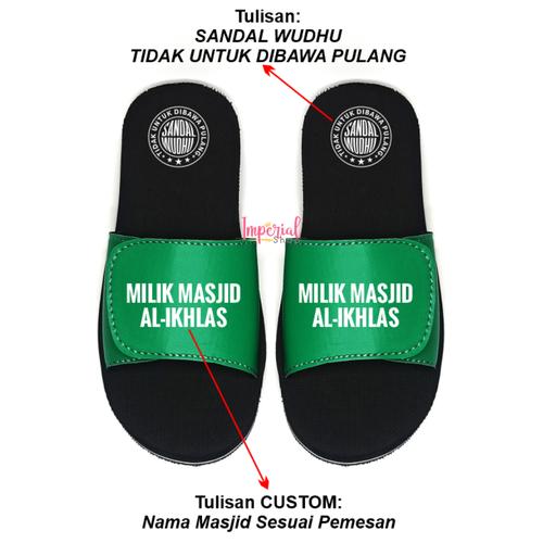 Jual Sandal Wudhu Selop Custom Nama Masjid Musholla Kantor Sendal Slop ...
