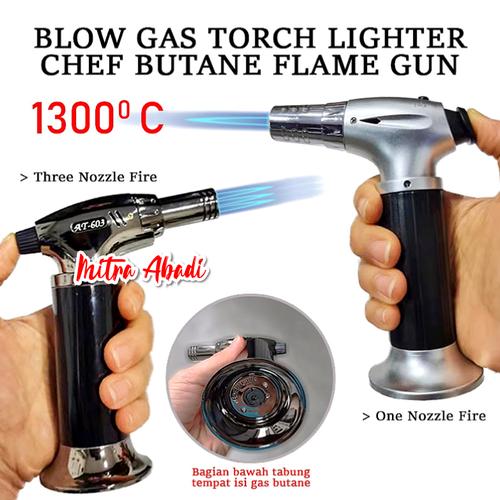 Jual BLOW GAS TORCH LIGHTER CHEF BUTANE FLAME GUN - 3 NOZZLE FIRE ...