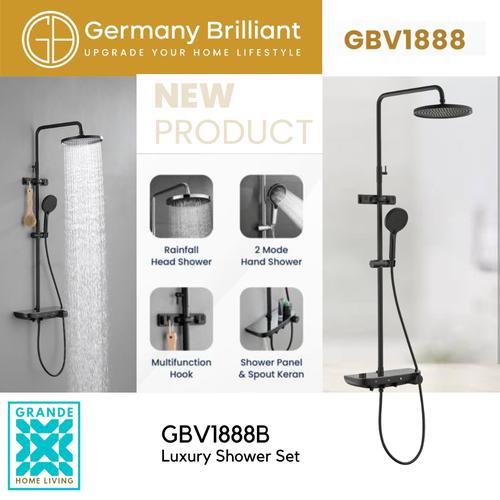 Jual Germany Brilliant Luxury Shower Set Black Matte GBV1888B GBV 1888 ...