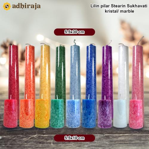 Jual Lilin Stearin Kristal Pilar Palm Candle Marble Sukhavati Serbaguna ...