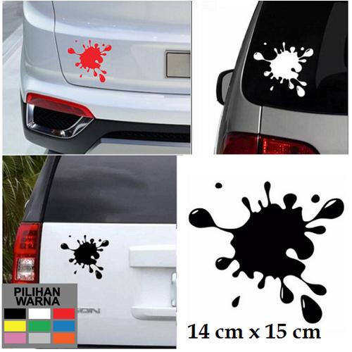 Jual Stiker Kaca Body Mobil Unik Lucu Cutting Sticker Splash Liquid ...