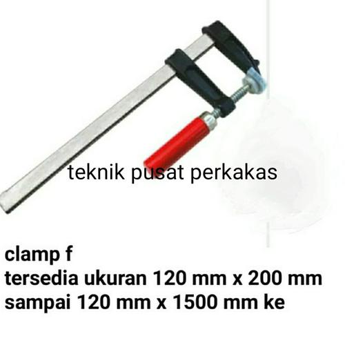 Jual Clamp f/ klem f / Catok f penjepit kayu model f size 120 × 500 mm ...