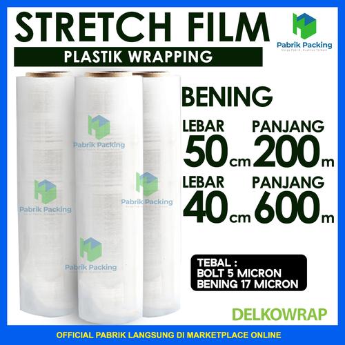 Jual STRETCH FILM PLASTIK WRAPPING PLASTIK PEMBUNGKUS BENING 50CM ...