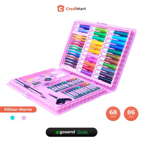 Promo COLORING SET CRAYON MEWARNAI SET SPIDOL CAT AIR LENGKAP -68 PCS ...