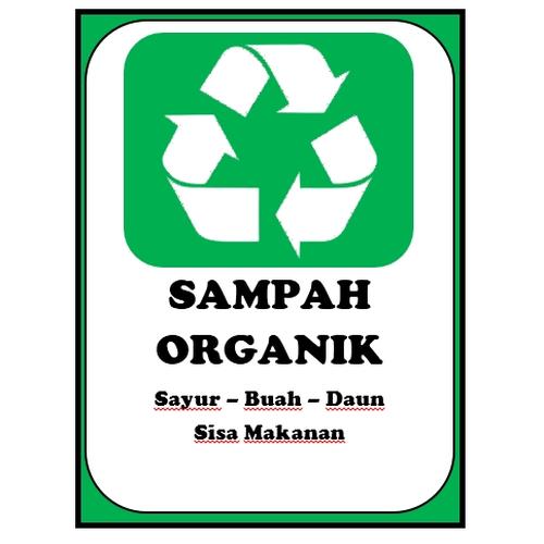 Jual Sign Sampah Organik Icon Label Sticker Unik Signage - Walnut Kayu ...