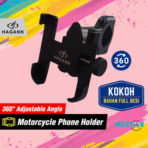 Promo Holder HP Sepeda Motor Full Besi | Dudukan Phone Stand Untuk Di Stang - Black - Jakarta ...