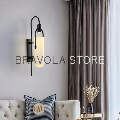 Jual Lampu dinding minimalis LED hias dekorasi ruang tamu besi hitam ...