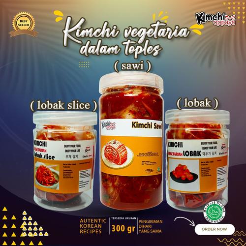 Jual Vegetarian Kimchi Fresh Korea Halal Kimchi In Jar 300Gr - VG SAWI ...