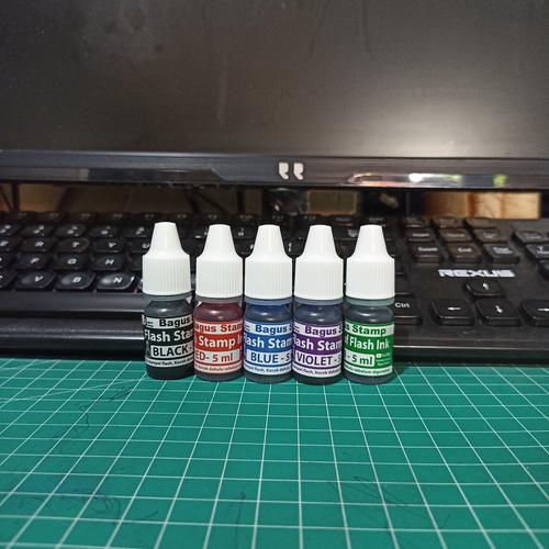 Jual Tinta Stempel Flash 5mm 5cc / Flash Stamp Ink - Biru, Standar ...