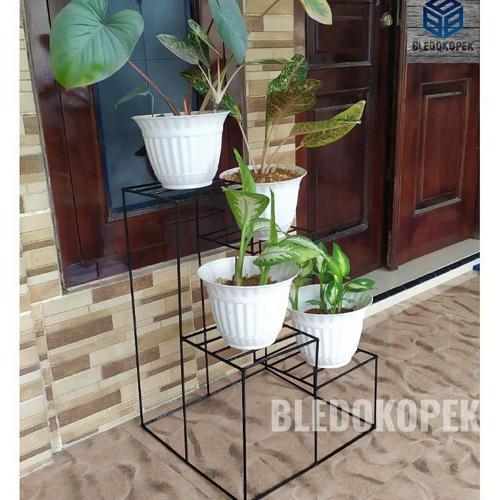 Jual ' RAK BUNGA BESI SUSUN KOTAK STANDING POT TEMPAT TANAMAN BESI ...