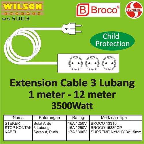 Jual Kabel Extension Cable / Sambungan Kabel / Pemanjang Kabel BROCO ...