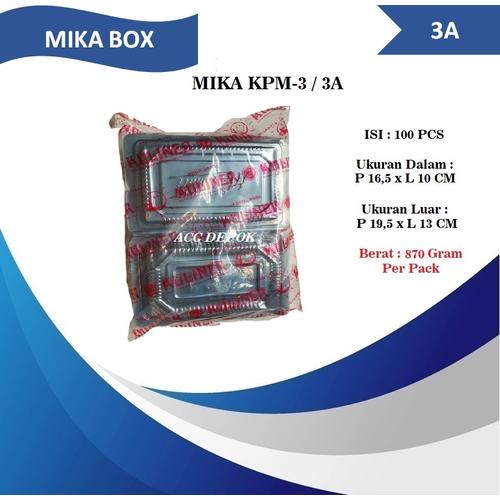 Jual MIKA PLASTIK MIKA 3A BENING KPM-3 TEMPAT KUE MAKANAN NASI PUDING ...
