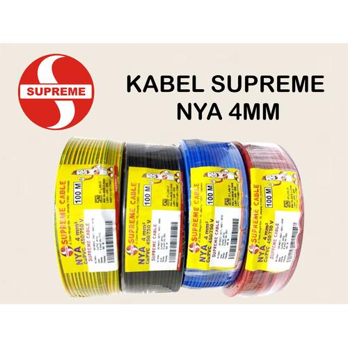 Jual Kabel Listrik Tunggal SUPREME NYA 1 x 4mm 4mm 100m (Meter) / Roll - Kuning Hijau - Jakarta ...