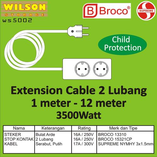 Jual Kabel Extension Cable / Sambungan Kabel / Pemanjang Kabel BROCO ...