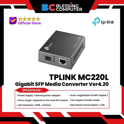 Jual TPLINK MC220L Gigabit SFP Media Converter Ver4.20 - Kota Denpasar ...