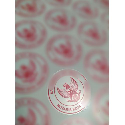 Jual Sticker Cut/ Stiker Cutting Label Segel Akta Notaris PPAT ...