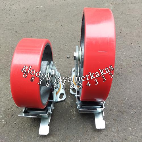 Jual sagenwerk ban roda trolley 4 inch model rem kapasitas 300 kg ...