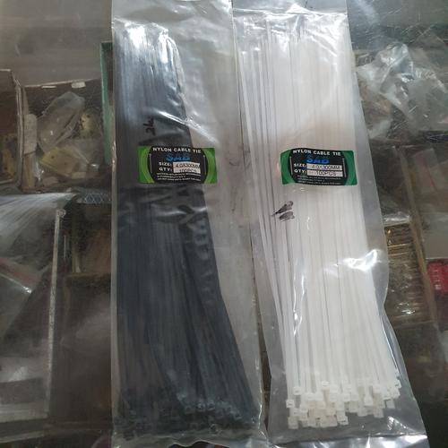 Jual tali fiber plastik pagar nylon cable tie 4x30cm - Hitam - Kota ...