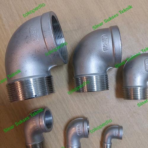 Jual Street Elbow 1 1/2" Inch Stainless SS304 Elbow Drat Luar Dalam ...