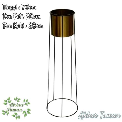Jual Standing Dudukan Pot bunga Besi Tinggi 70cm Model Bulat 5 Tiang ...