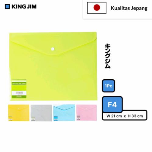Jual KING JIM MAP PLASTIK KANCING F4/ENVELOPE HOLDER SOFT COLORS ...
