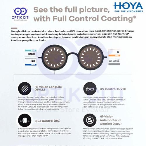 Jual lensa kacamata Hoya Nulux Blue Control Anti Bacterial 1.67 Original - Jakarta Pusat - Optik ...