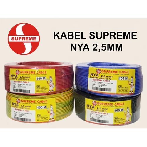 Jual Kabel Listrik SUPREME NYAF Serabut 1 x 2.5 2,5mm 100 Meter / Roll - Hitam - Jakarta Barat ...