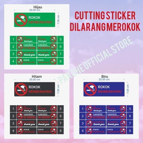 Jual Cutting Sticker Dinding Kaca Quotes Stiker Tanda Dilarang Merokok ...